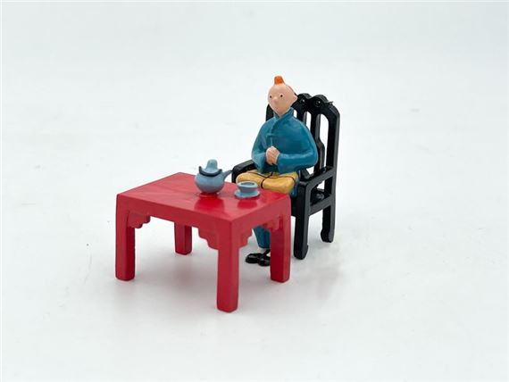 Hergé | Tintin taking tea, the blue lotus | MutualArt