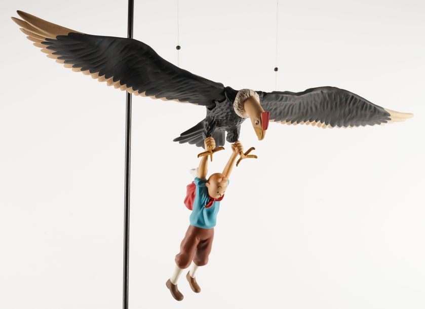 Hergé | Tintin and Snowy hanging from the condor | MutualArt