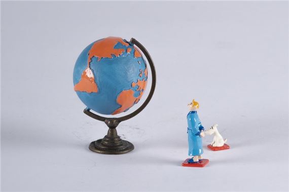 Hergé | Tintin and Snowy world map | MutualArt