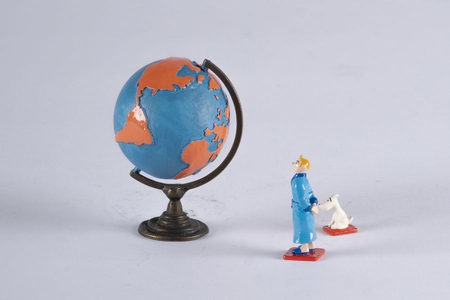Hergé | Tintin and Snowy world map | MutualArt