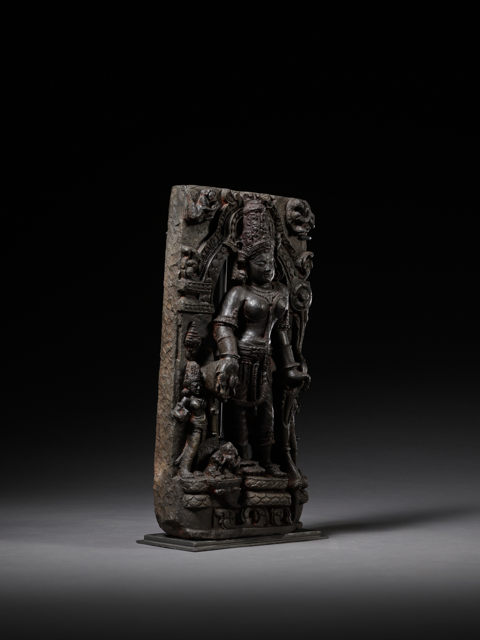 Indian School, 10th Century | A BLACK STONE STELE OF PADMAPANI, PALA ...