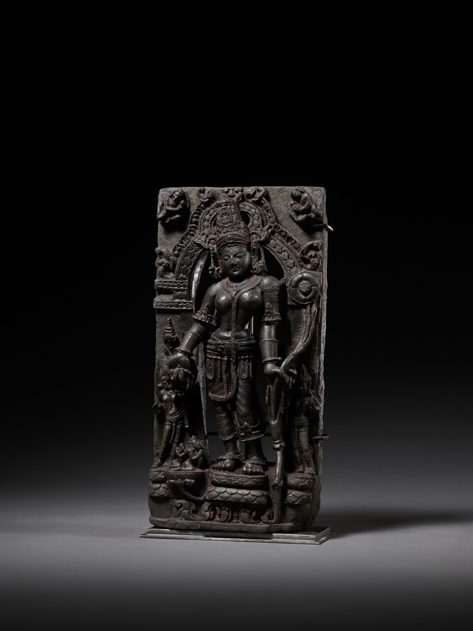 Indian School, 10th Century | A BLACK STONE STELE OF PADMAPANI, PALA ...