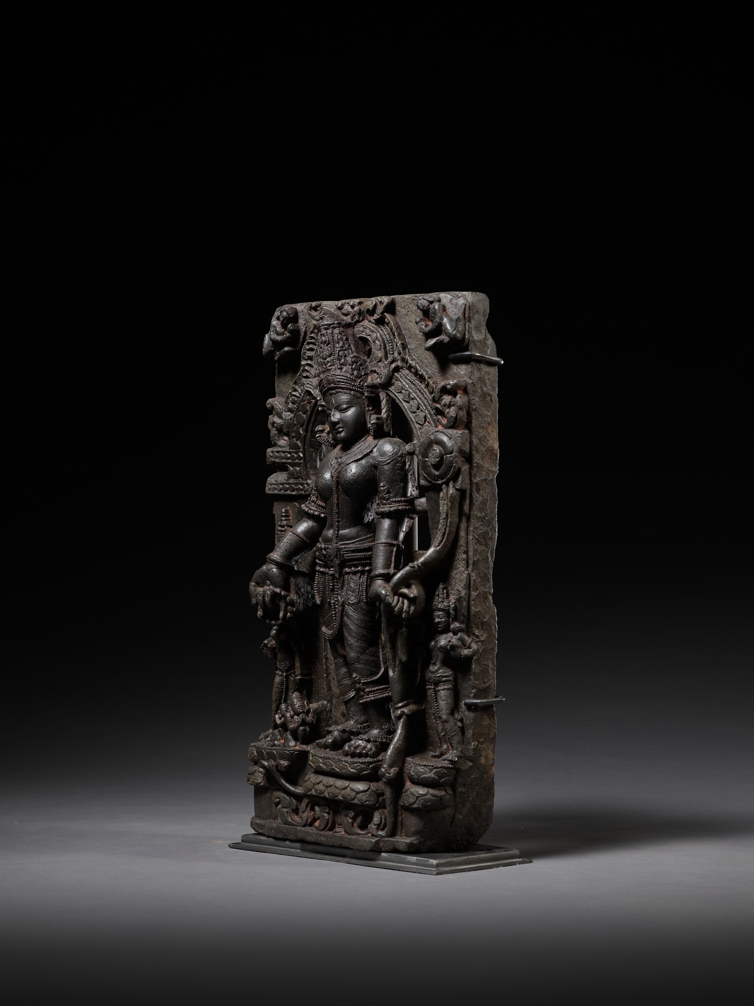 Indian School, 10th Century | A BLACK STONE STELE OF PADMAPANI, PALA ...