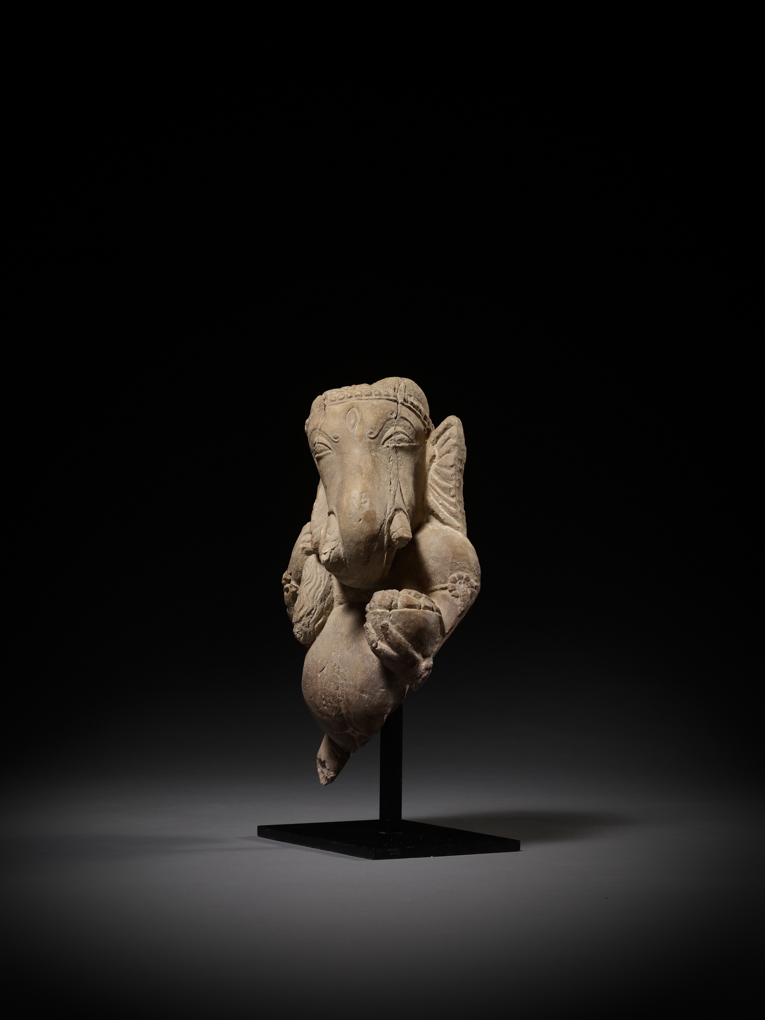 Afghanistan School 11th Century | A WHITE MARBLE FIGURE OF GANESHA ...