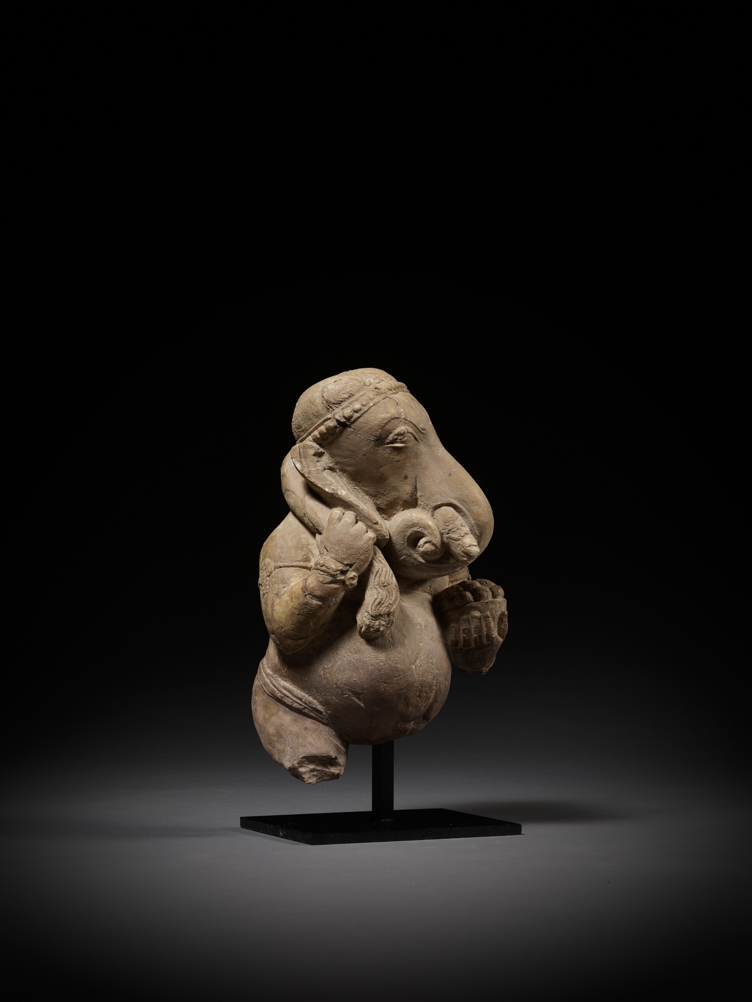Afghanistan School 11th Century | A WHITE MARBLE FIGURE OF GANESHA ...