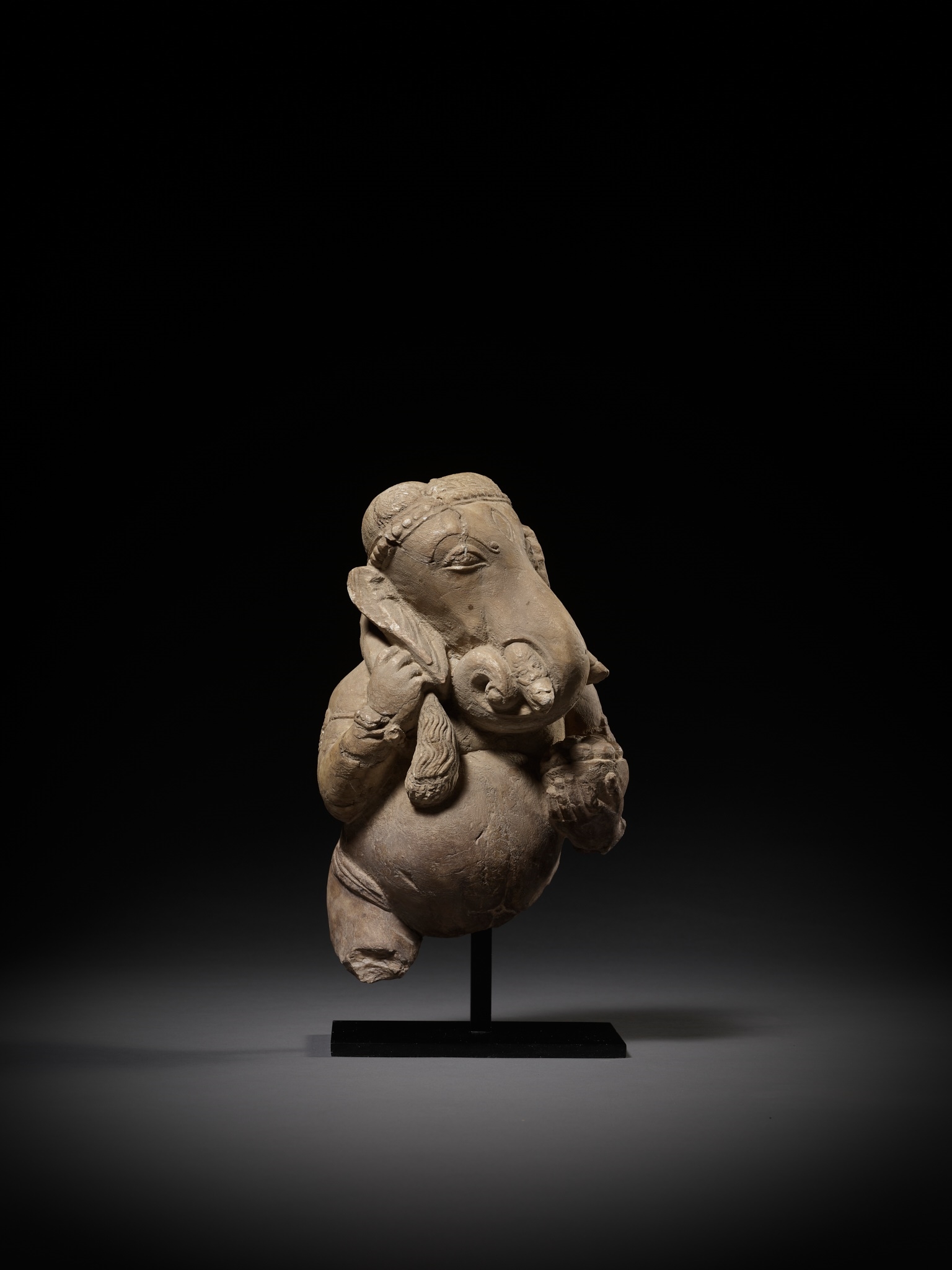 Afghanistan School 11th Century | A WHITE MARBLE FIGURE OF GANESHA ...