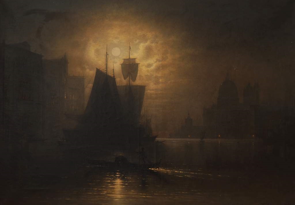 Karl Heilmayer | Venice in the moonlight (1891) | MutualArt