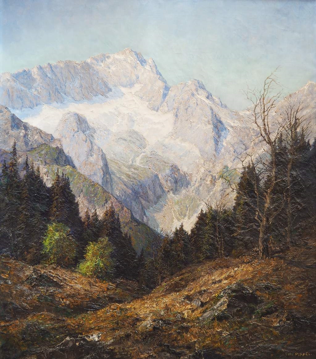 Otto Eduard Pippel | Blick vom Schwarzenkopf auf die Zugspitze ins ...