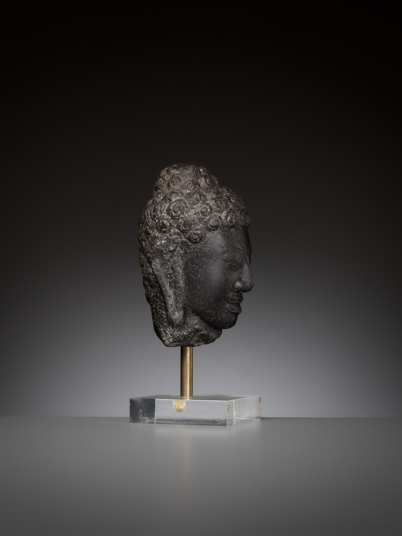 Thailand School 9th Century | the ovoid face with a prominent | MutualArt