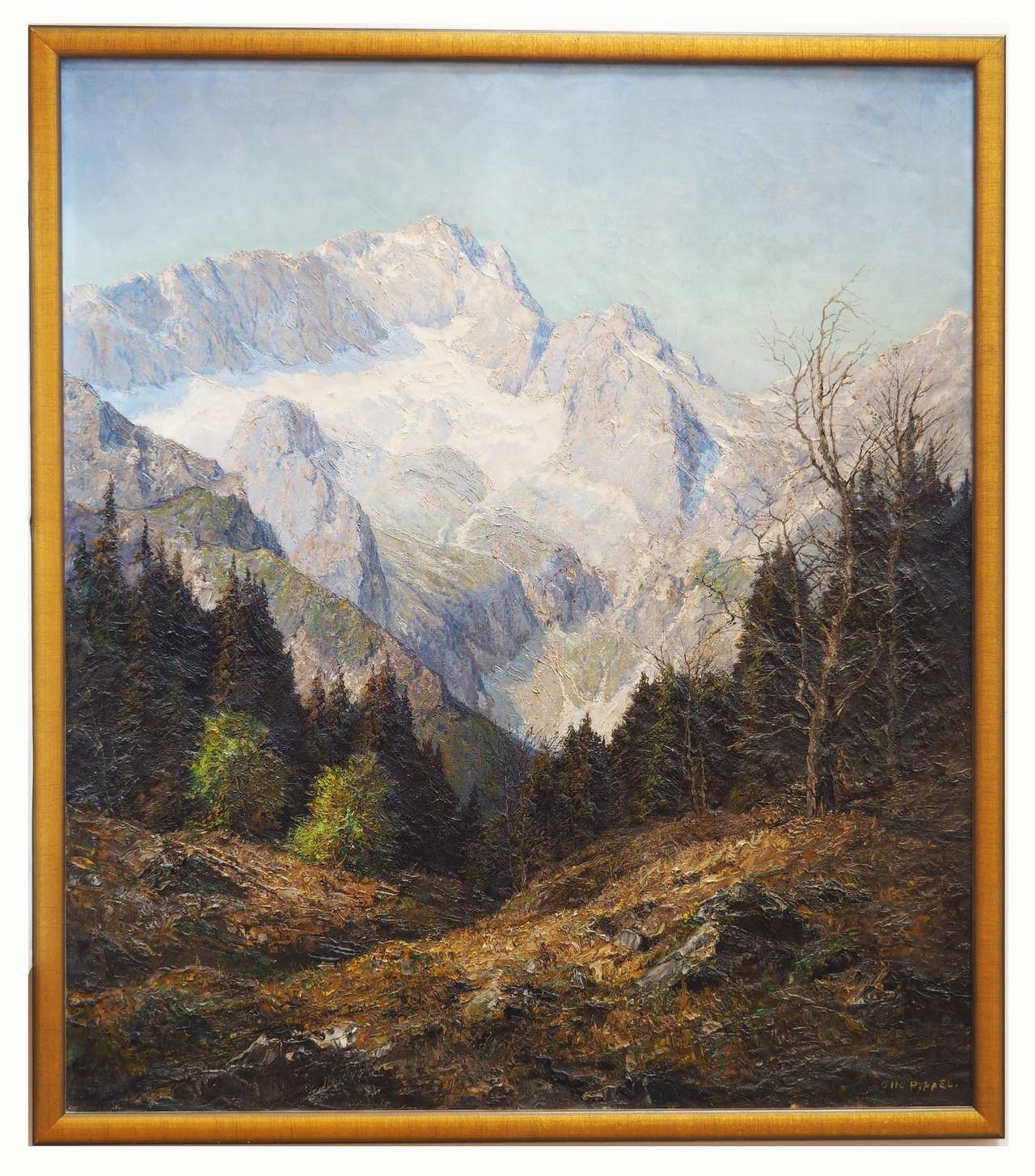 Otto Eduard Pippel | Blick vom Schwarzenkopf auf die Zugspitze ins ...