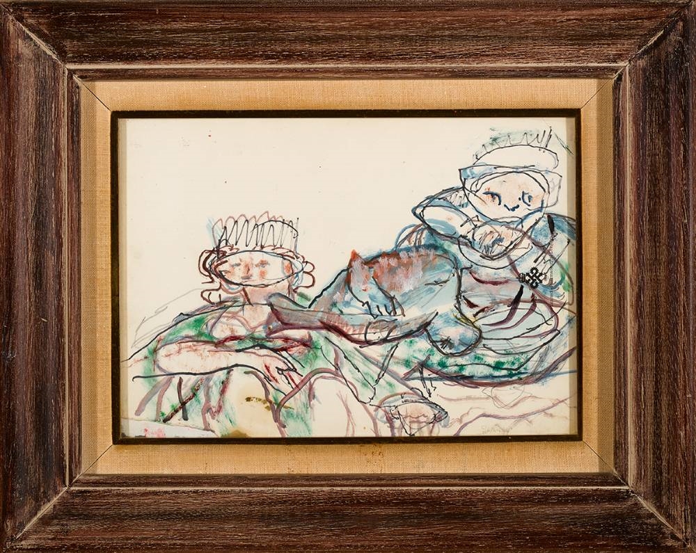 Mary Swanzy | KING AND QUEEN and SELF-PORTRAIT WITH PAINT TUBE, c.1976 ...