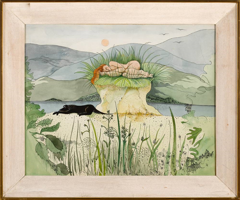 Pauline Bewick | ASLEEP ON A TUSSOCK, 1976 (1976) | MutualArt