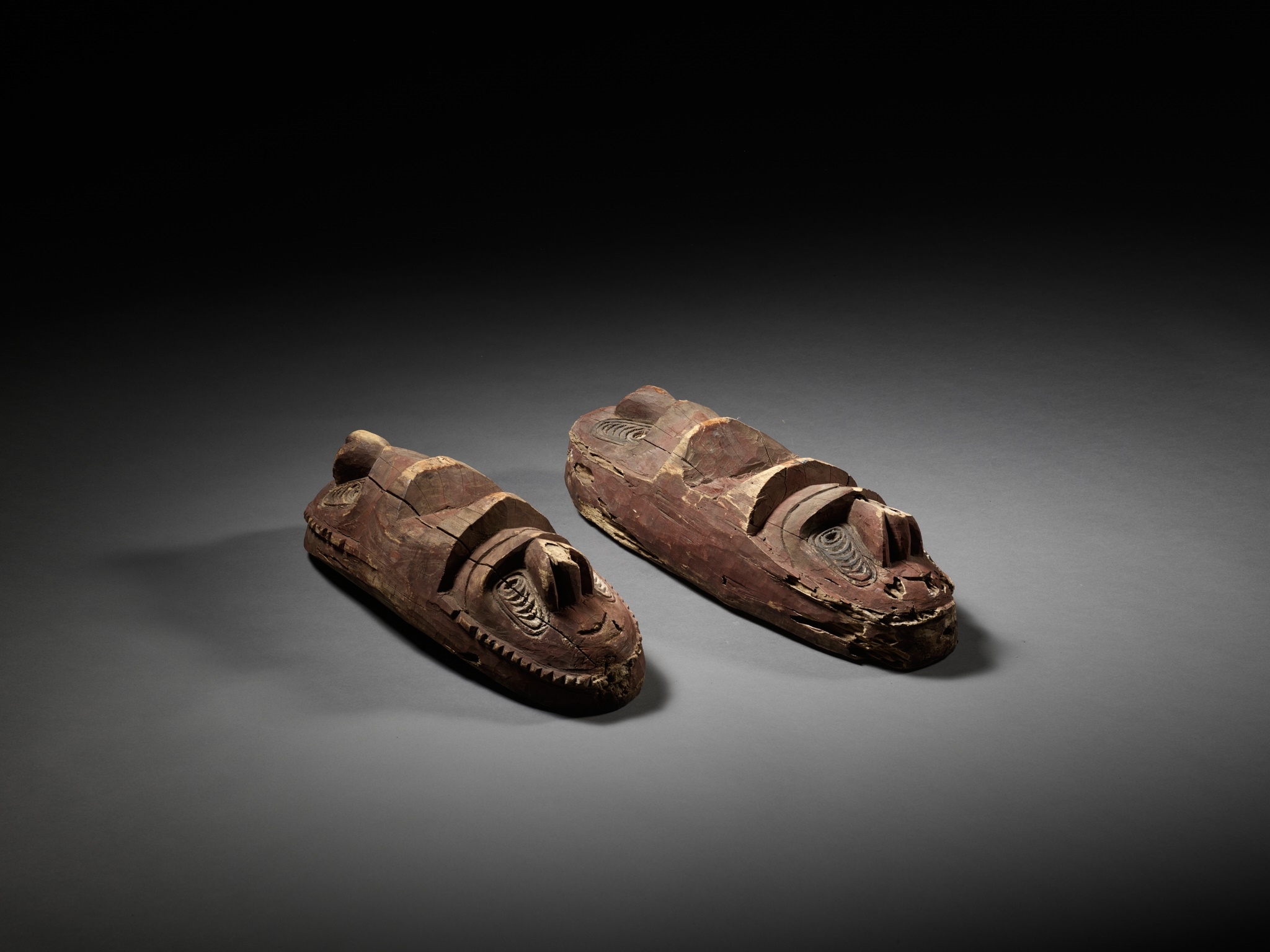 Australian School | A RARE AND MASSIVE CEREMONIAL SLIT DRUM, GARAMUT ...