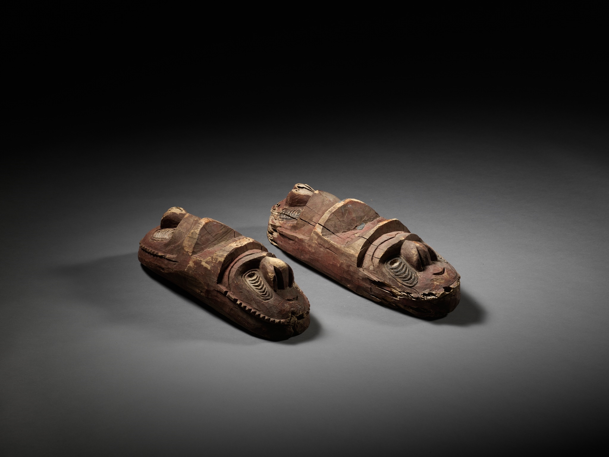 Australian School | A RARE AND MASSIVE CEREMONIAL SLIT DRUM, GARAMUT ...