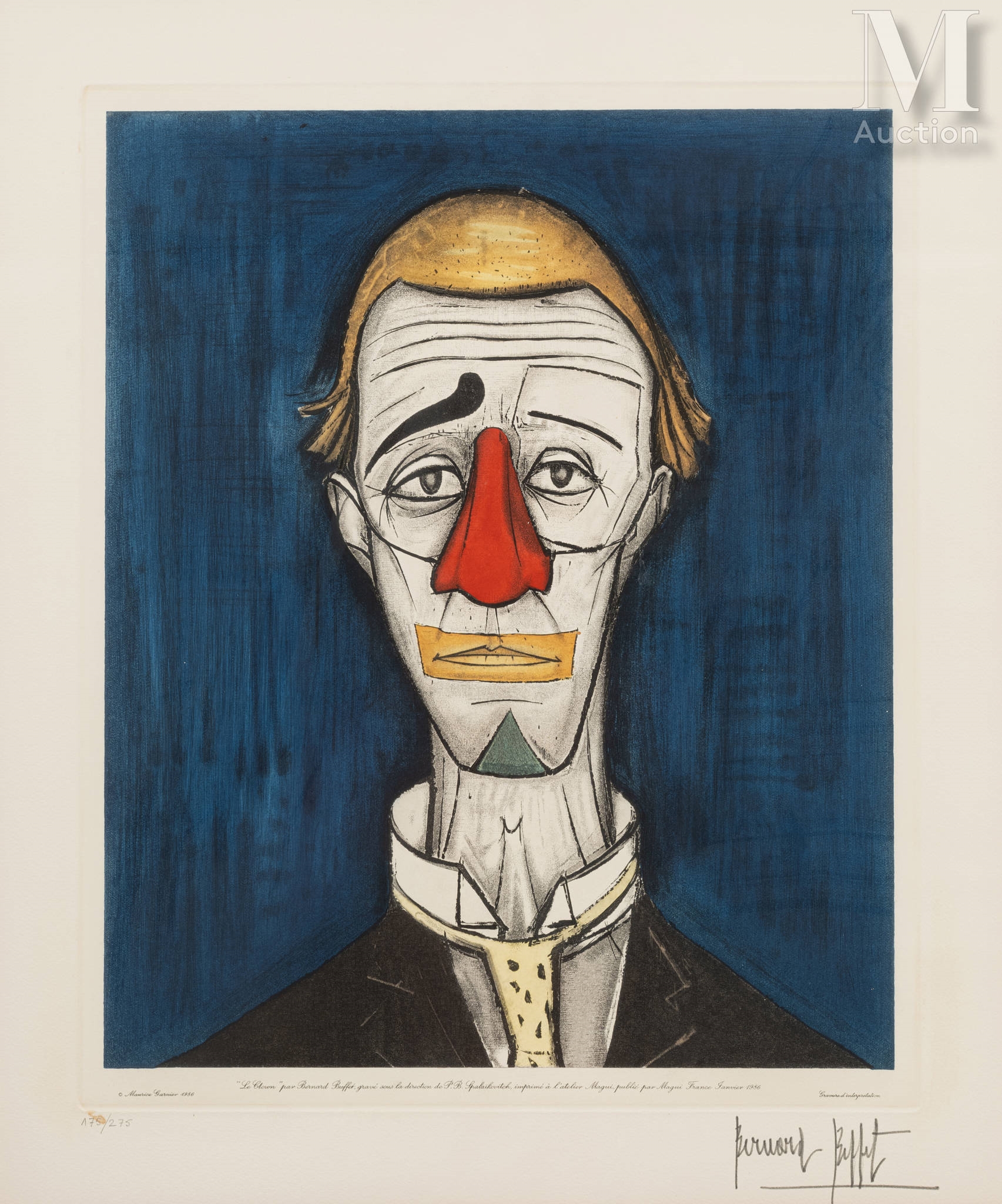 Bernard Buffet | Le clown | MutualArt