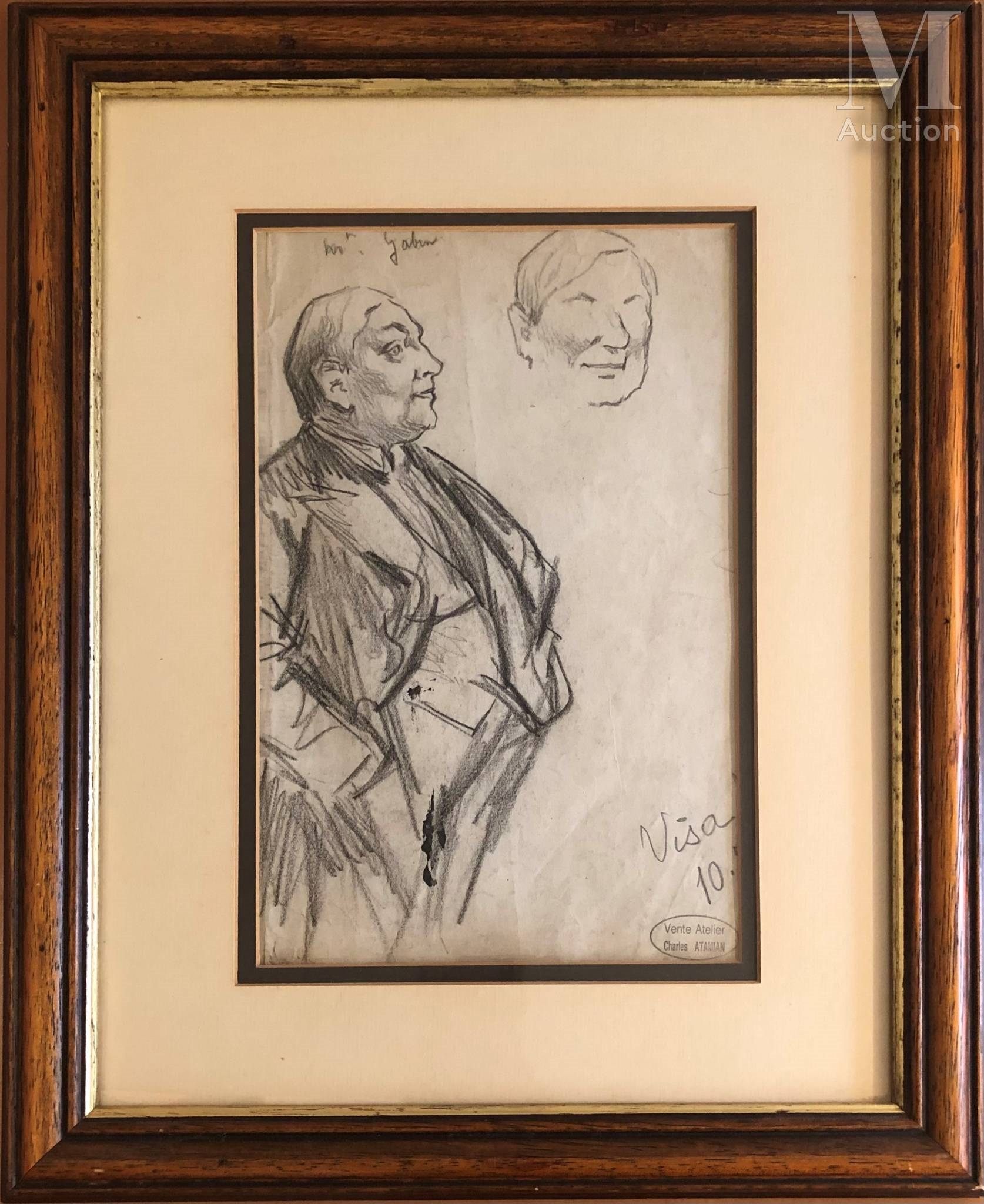 Charles Atamian | Portrait de Ferdinand Gabin | MutualArt