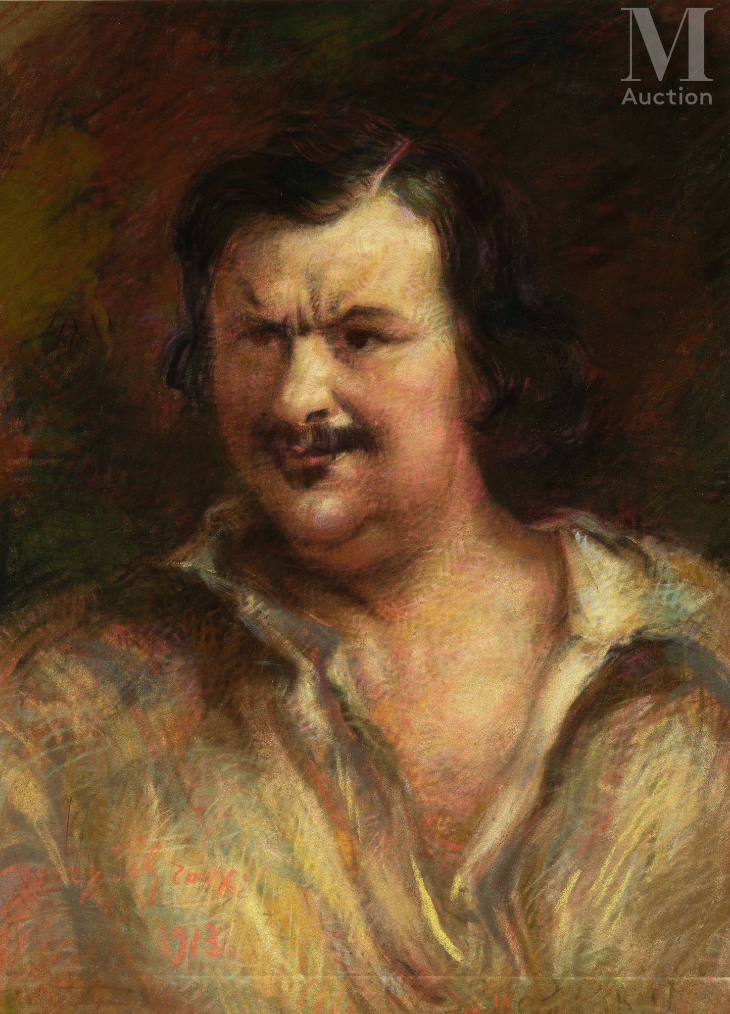 Henri Jules Charles Corneille de Groux | Portrait de Honoré de Balzac ...