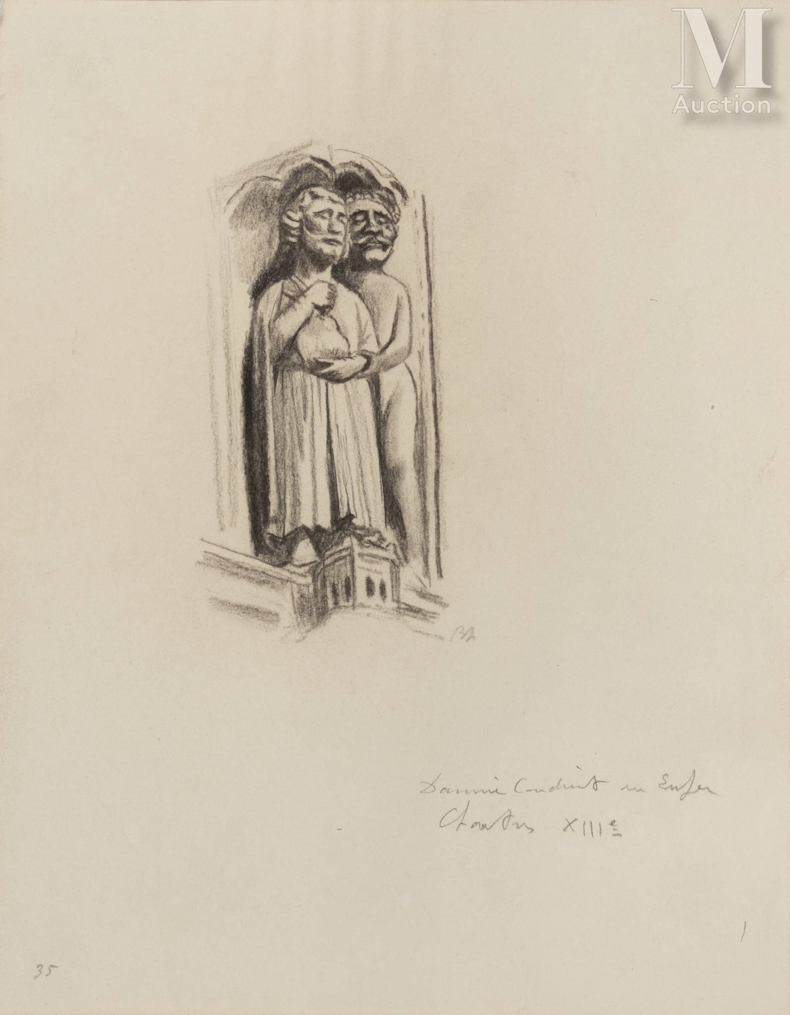 Louis Berthommé-Saint-André | Damné conduit en enfer | MutualArt