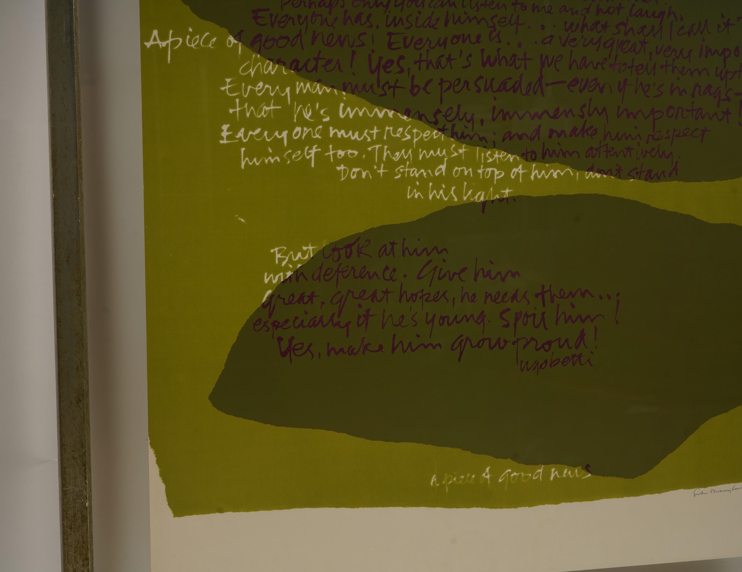 Corita Kent | : A Piece of Good News (1963) | MutualArt