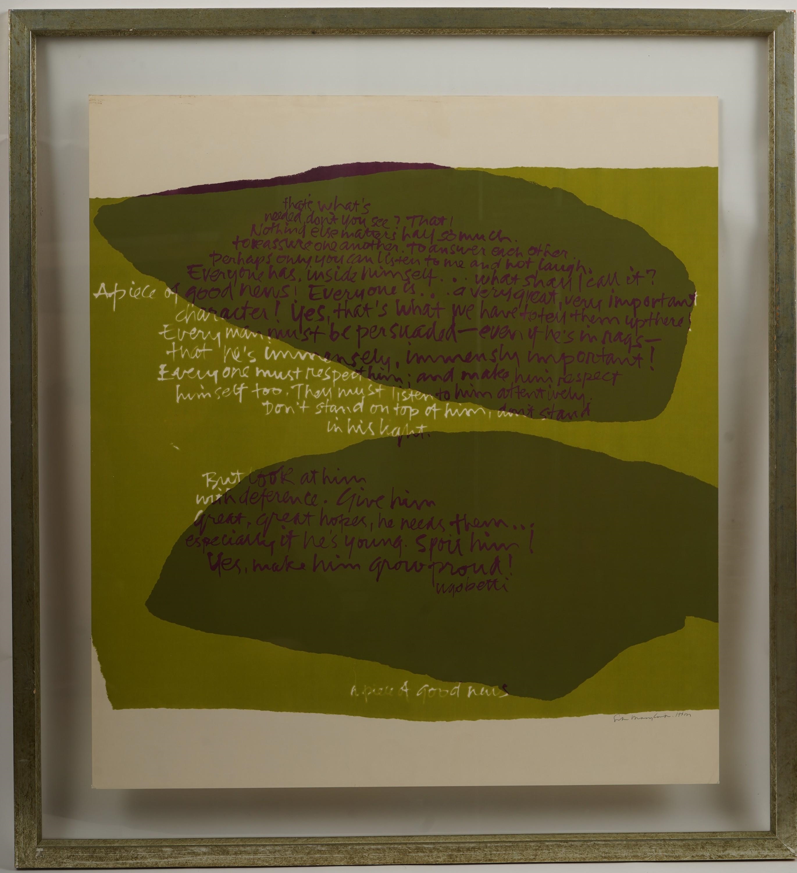 Corita Kent | : A Piece of Good News (1963) | MutualArt