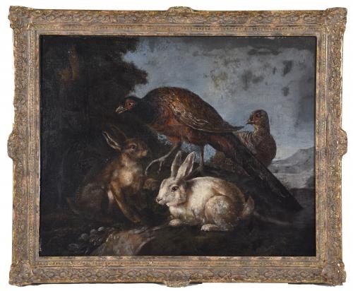 Dutch School, 18th Century | STILL LIFE WITH BIRDS AND RABBITS | MutualArt