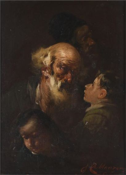 Ignazio Manzoni | STUDY FOR PORTRAITS | MutualArt