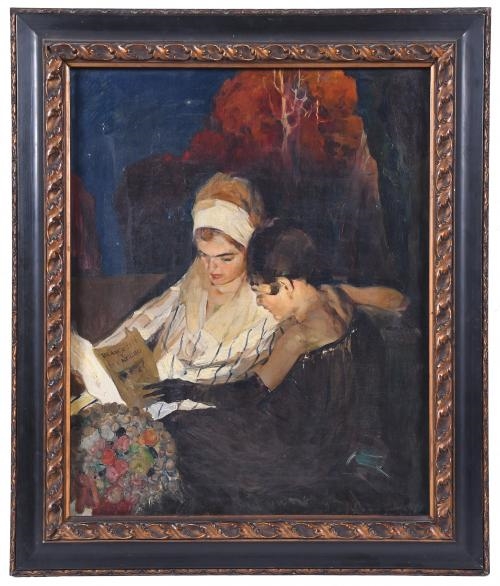José Segrelles | GIRLS READING (1928) | MutualArt
