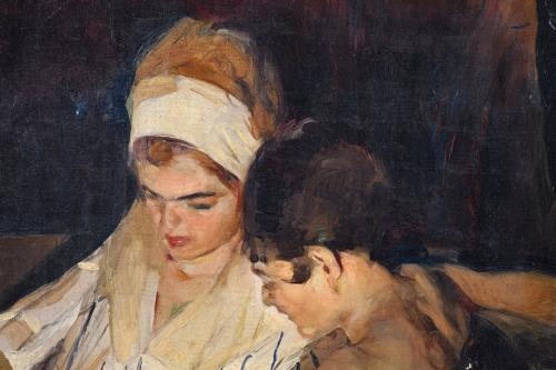José Segrelles | GIRLS READING (1928) | MutualArt