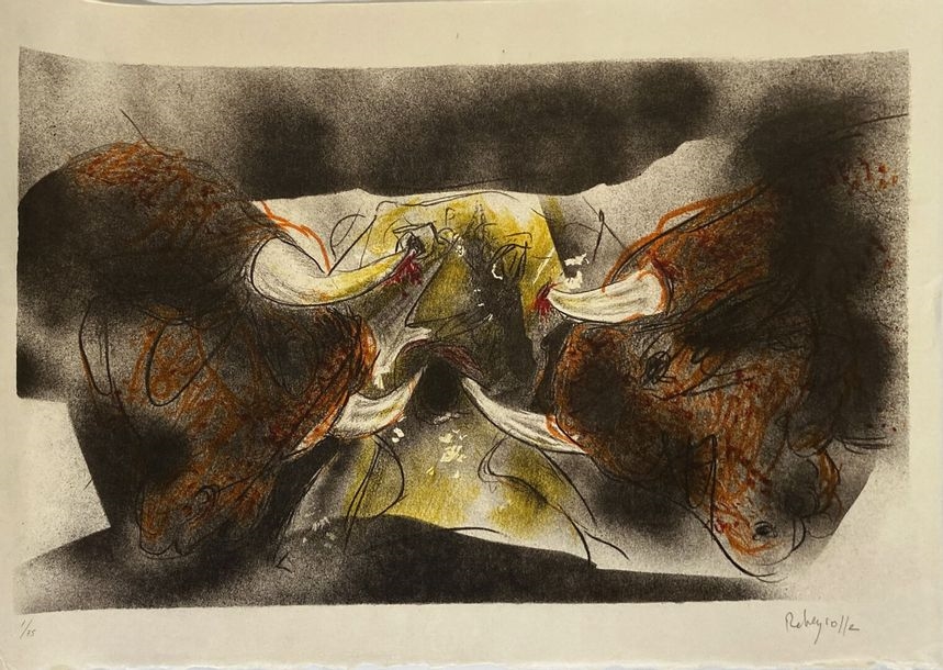 Paul Rebeyrolle | Fight of bulls | MutualArt