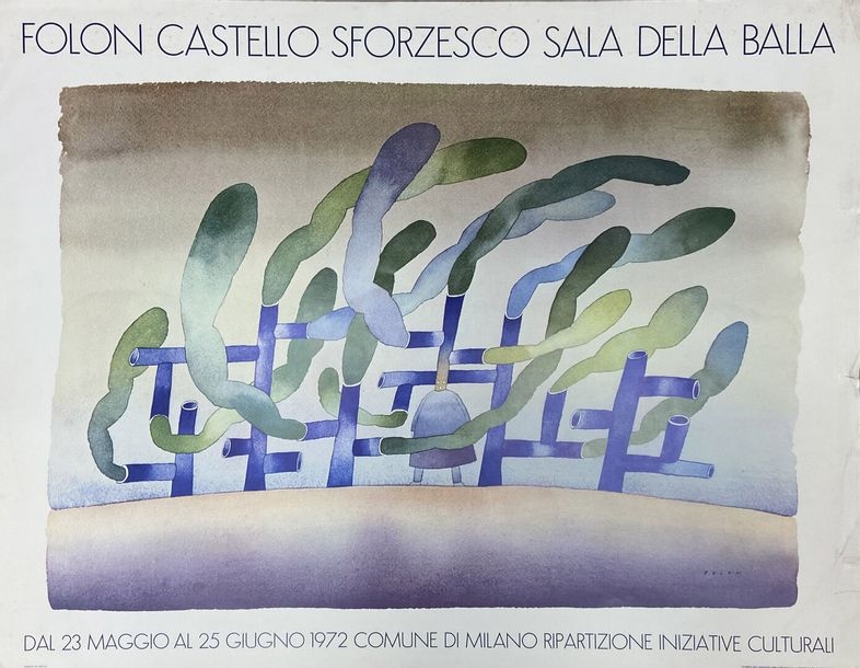 Jean-Michel Folon | Poster Folon Castello Sforzesco Sala Della Balla ...