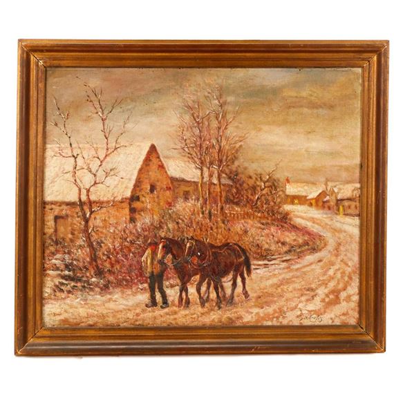 George Vaughan Curtis | Winter Walk | MutualArt