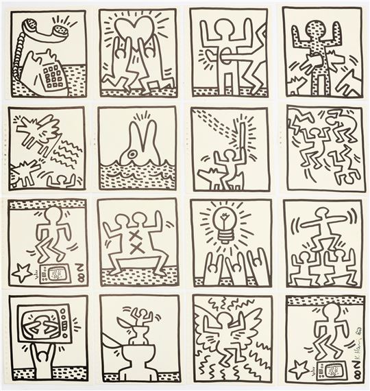 Keith Haring | Keith Haring Coloring Book lithographs, 1982 (32 ...