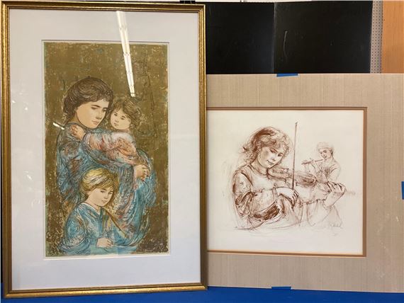Edna Hibel | Two Edna Hibel Pencil Signed Lithographs | MutualArt