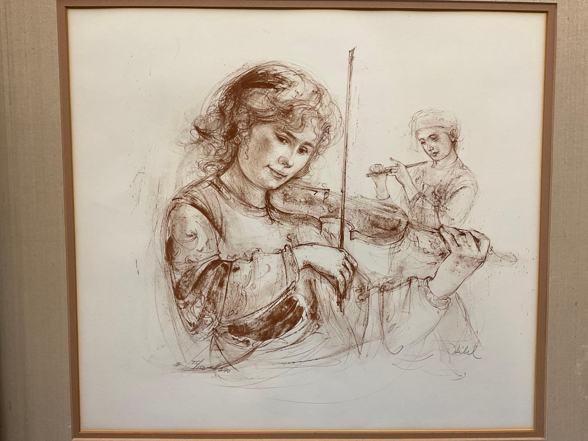 Edna Hibel | Two Edna Hibel Pencil Signed Lithographs | MutualArt