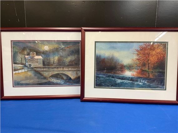 Christopher C. Chadwick | Pair of Christopher Chadwick Watercolors ...