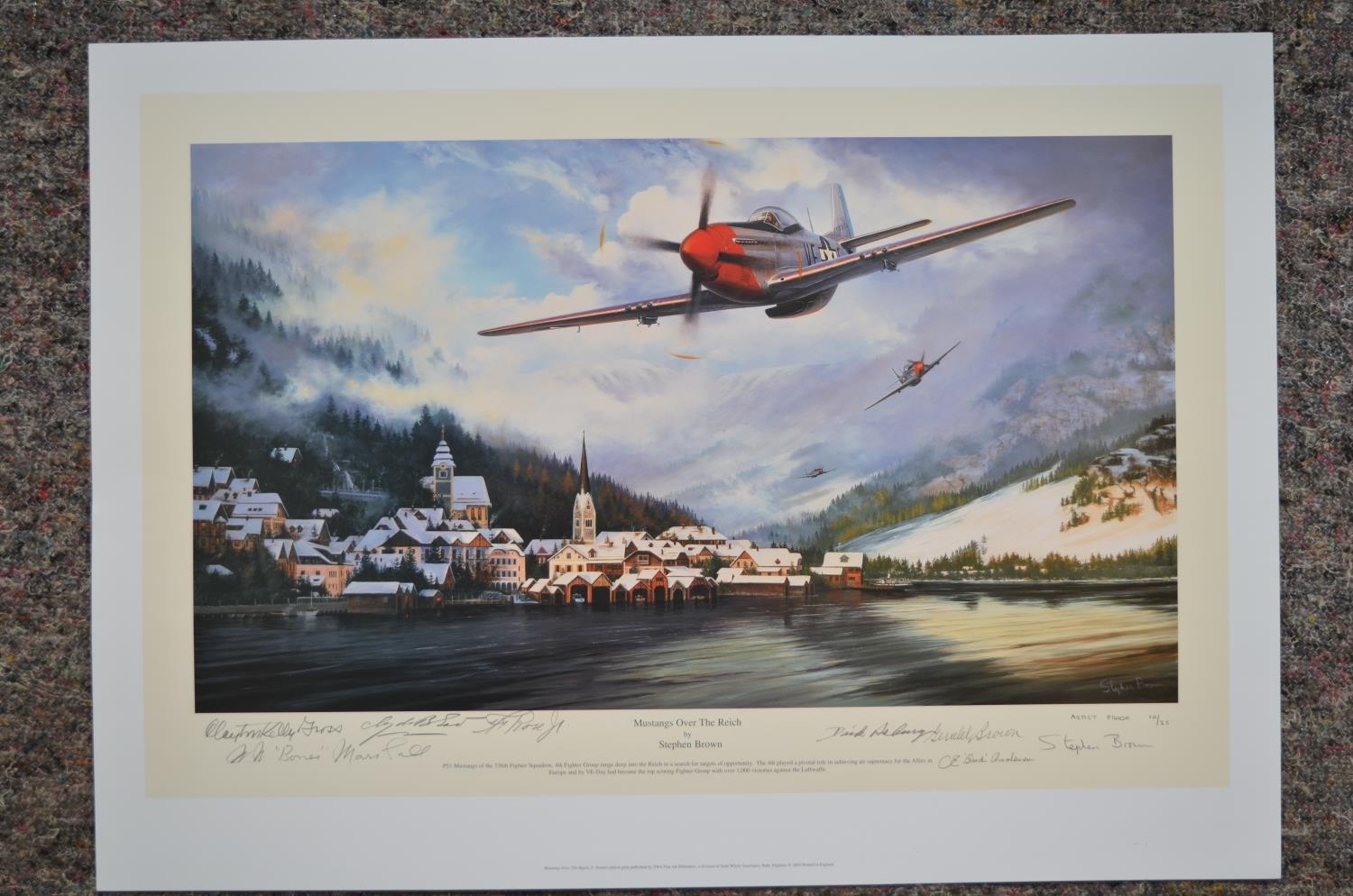 Stephen Brown | Mustangs Over The Reich, unframed artists proof ) by ...