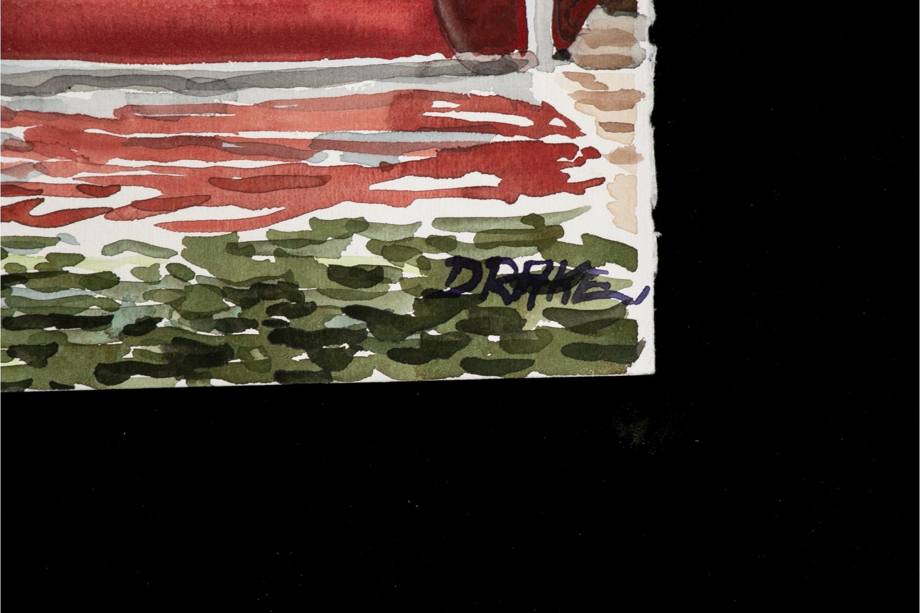 William L. Drake | Watercolor On Paper Wharf Scene - Unframed | MutualArt