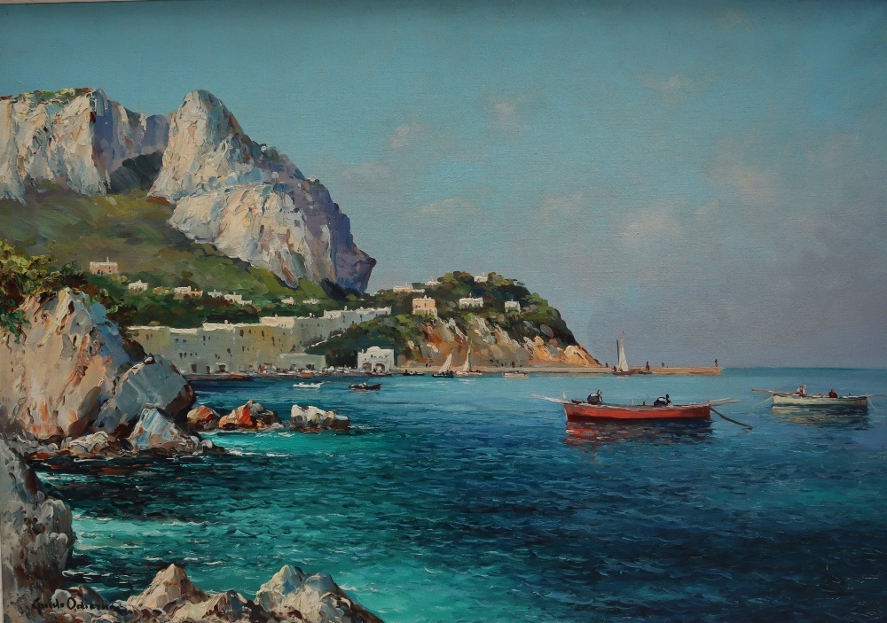 Guido Odierna | Guido O'Dierna A view of naples Oil on canvas Signed 48 ...