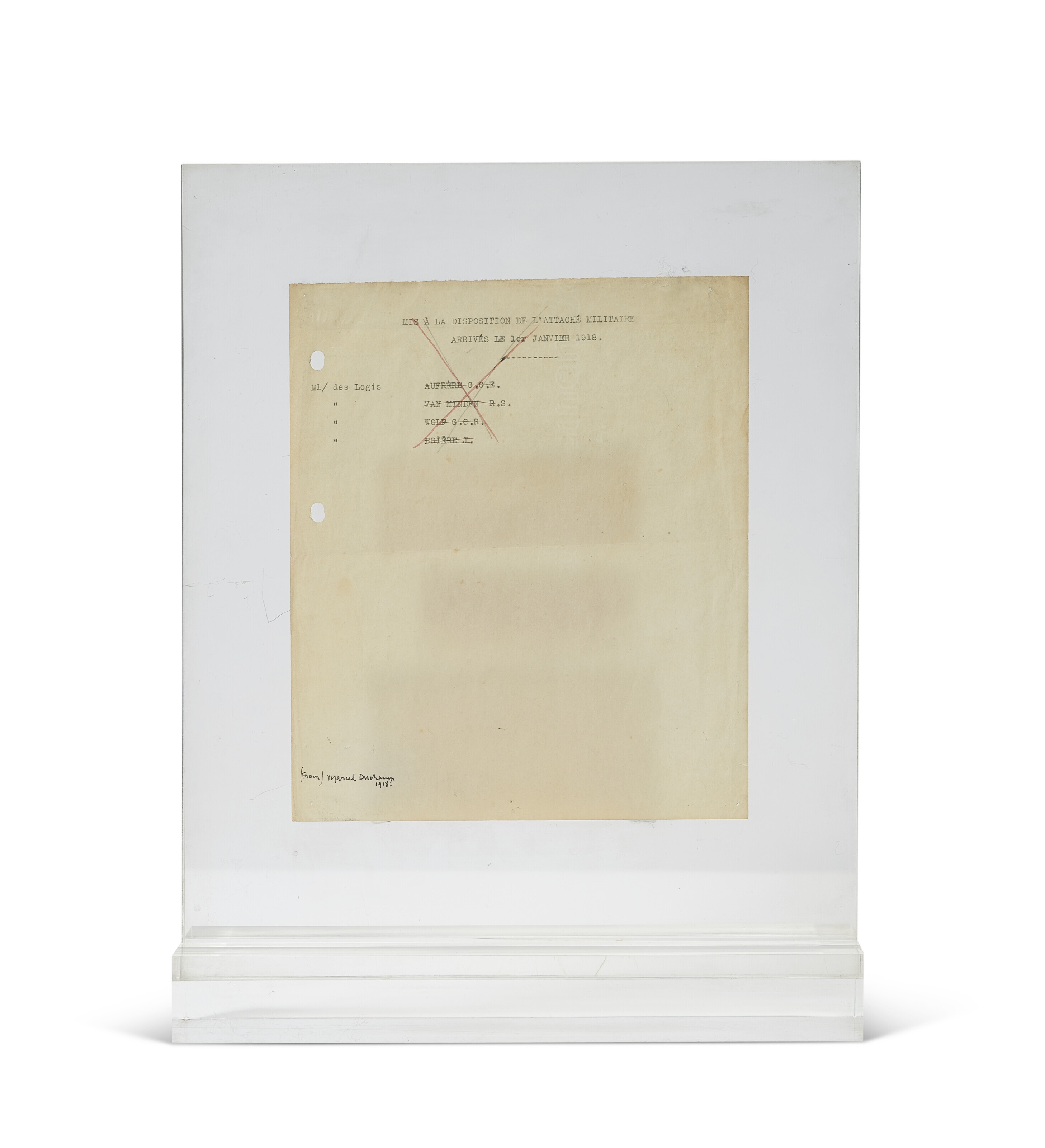 Marcel Duchamp | French Military Paper (1918) | MutualArt