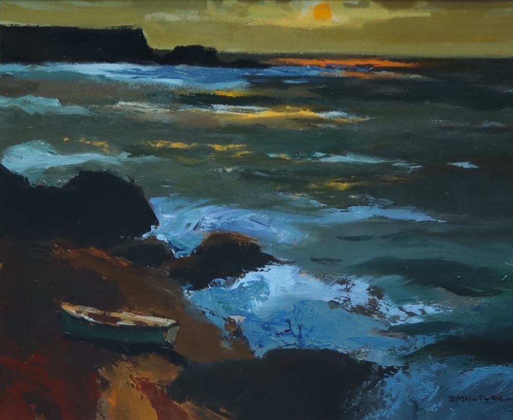 Donald McIntyre | Donald McIntyre Evening Sea Acrylics Signed Albany ...