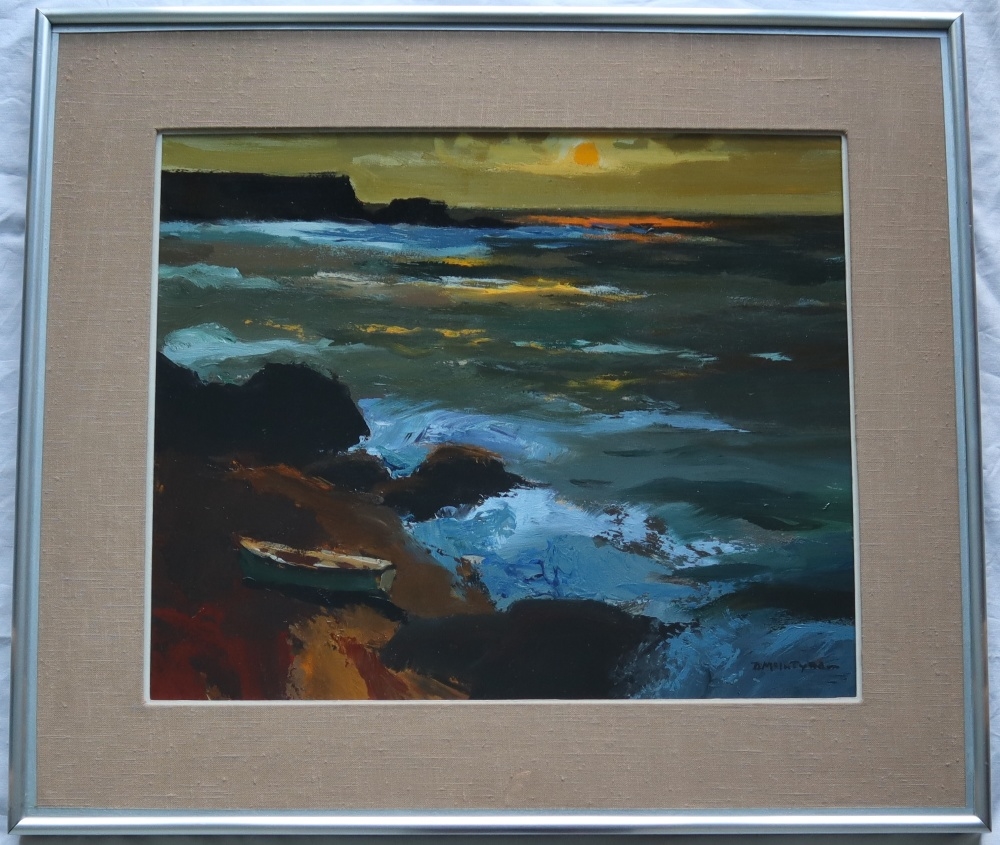 Donald McIntyre | Donald McIntyre Evening Sea Acrylics Signed Albany ...