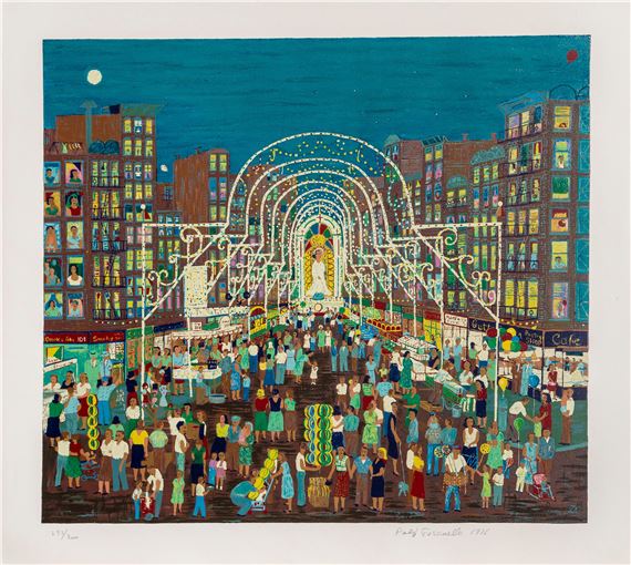 Ralph Fasanella | FEAST OF SAN GENNARO (1976) | MutualArt