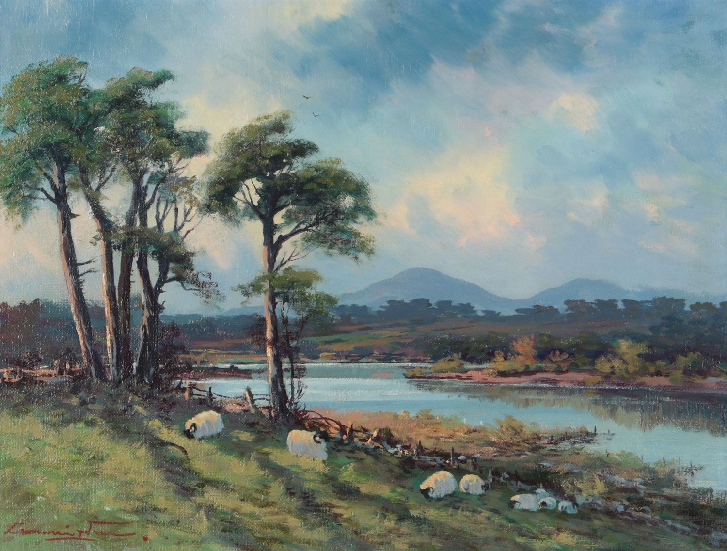 William Cunningham | THE MOURNES FROM THE RIVER QUOILE | MutualArt