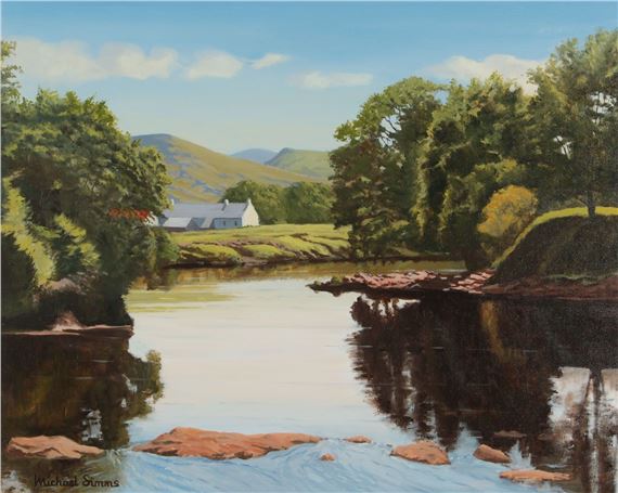 Michael Simms | RIVER AT DOOCHERY, DONEGAL | MutualArt