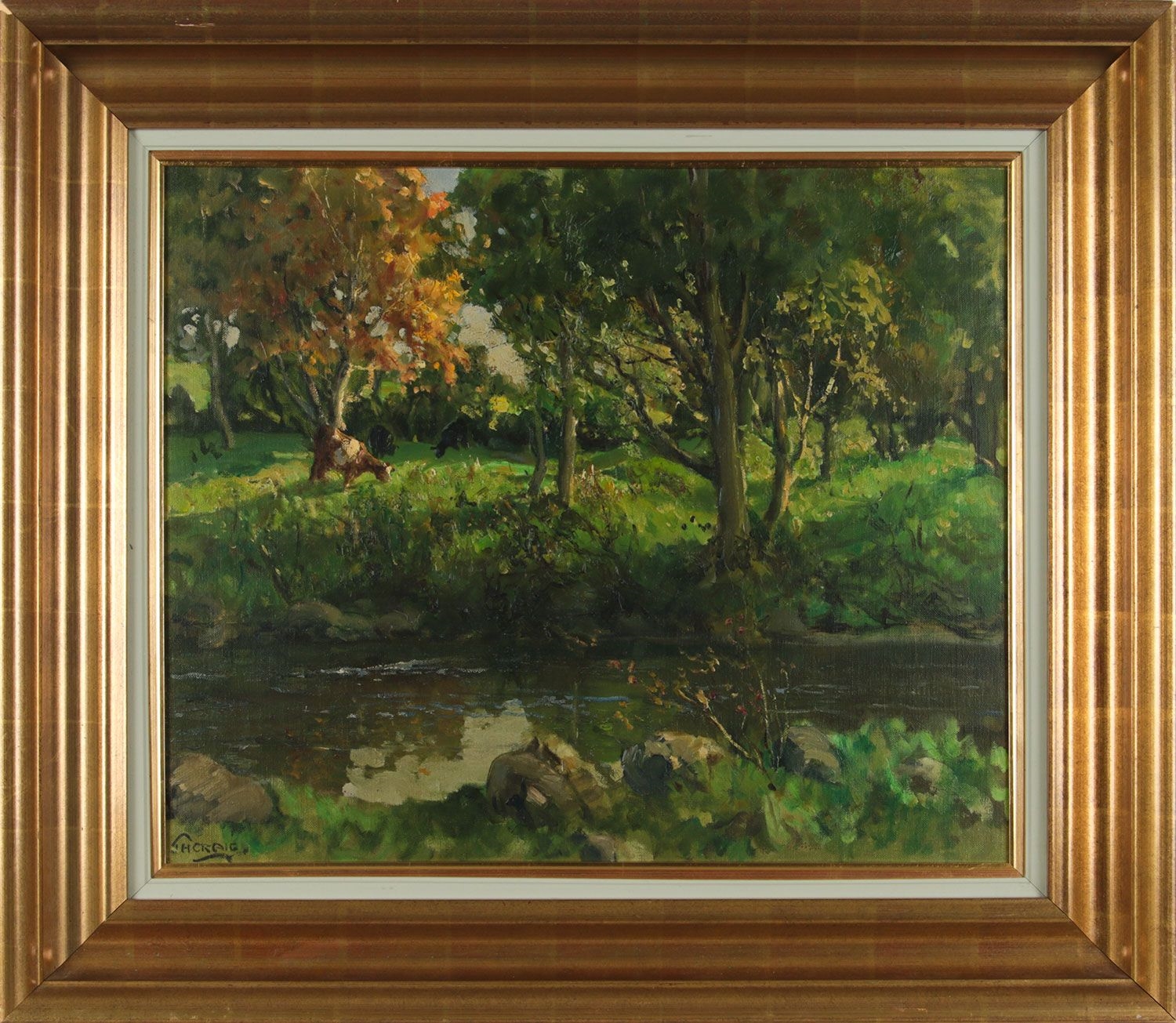 James Humbert Craig | CATTLE GRAZING BY THE RIVER DUN, COUNTY ANTRIM ...