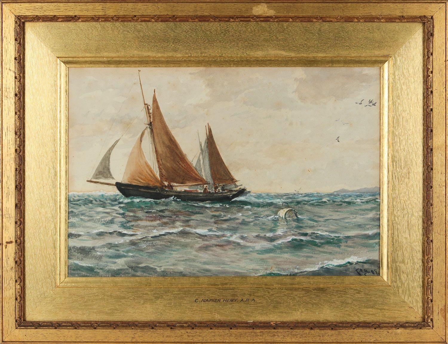 Charles Napier Hemy | PORTSMOUTH TRAWLERS (1909) | MutualArt