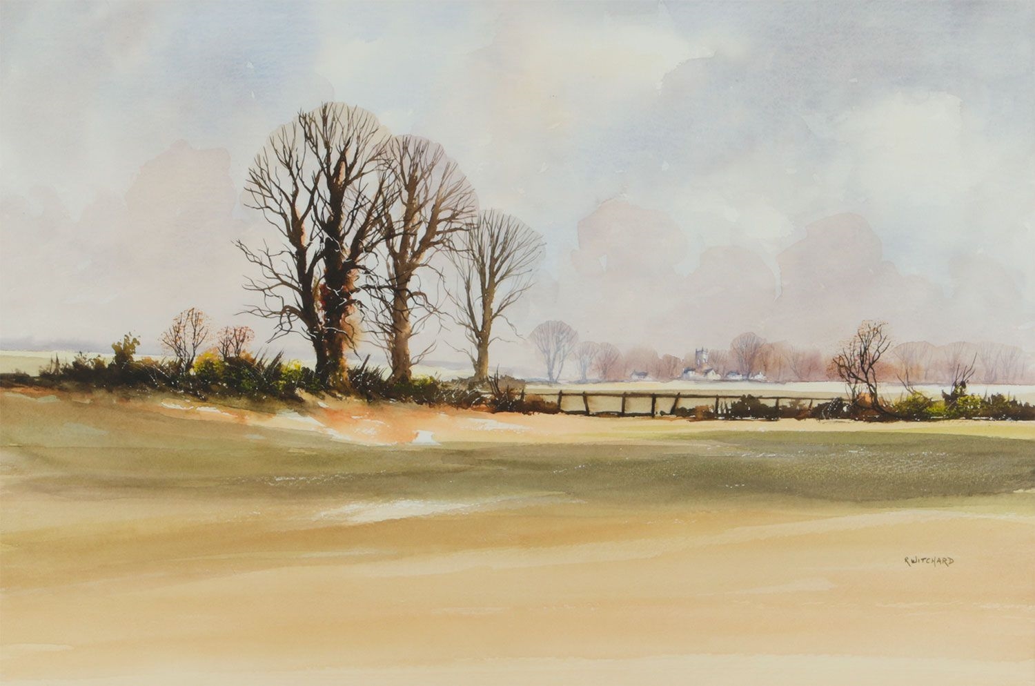 Raymond Witchard | THREE TREES IN A LANDSCAPE | MutualArt