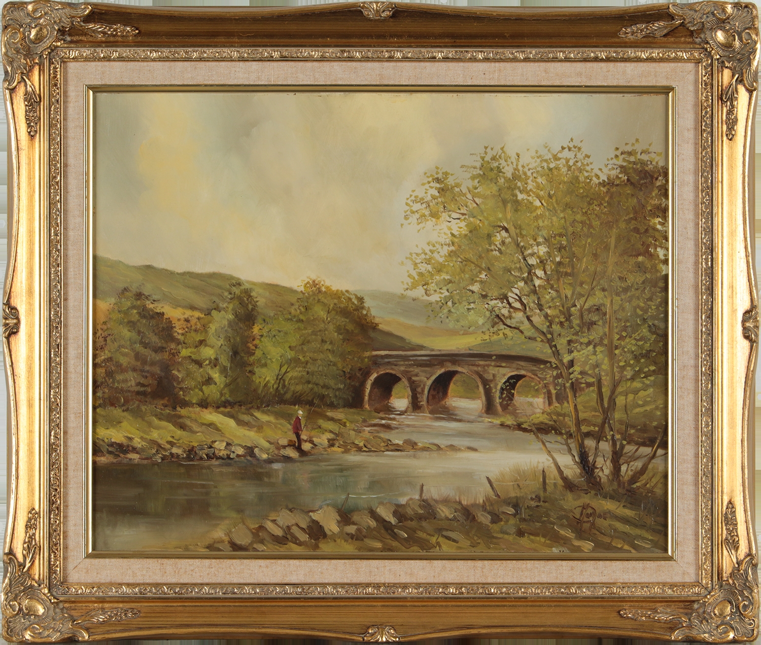 Desmond Monroe | FISHING BY THE BRIDGE | MutualArt