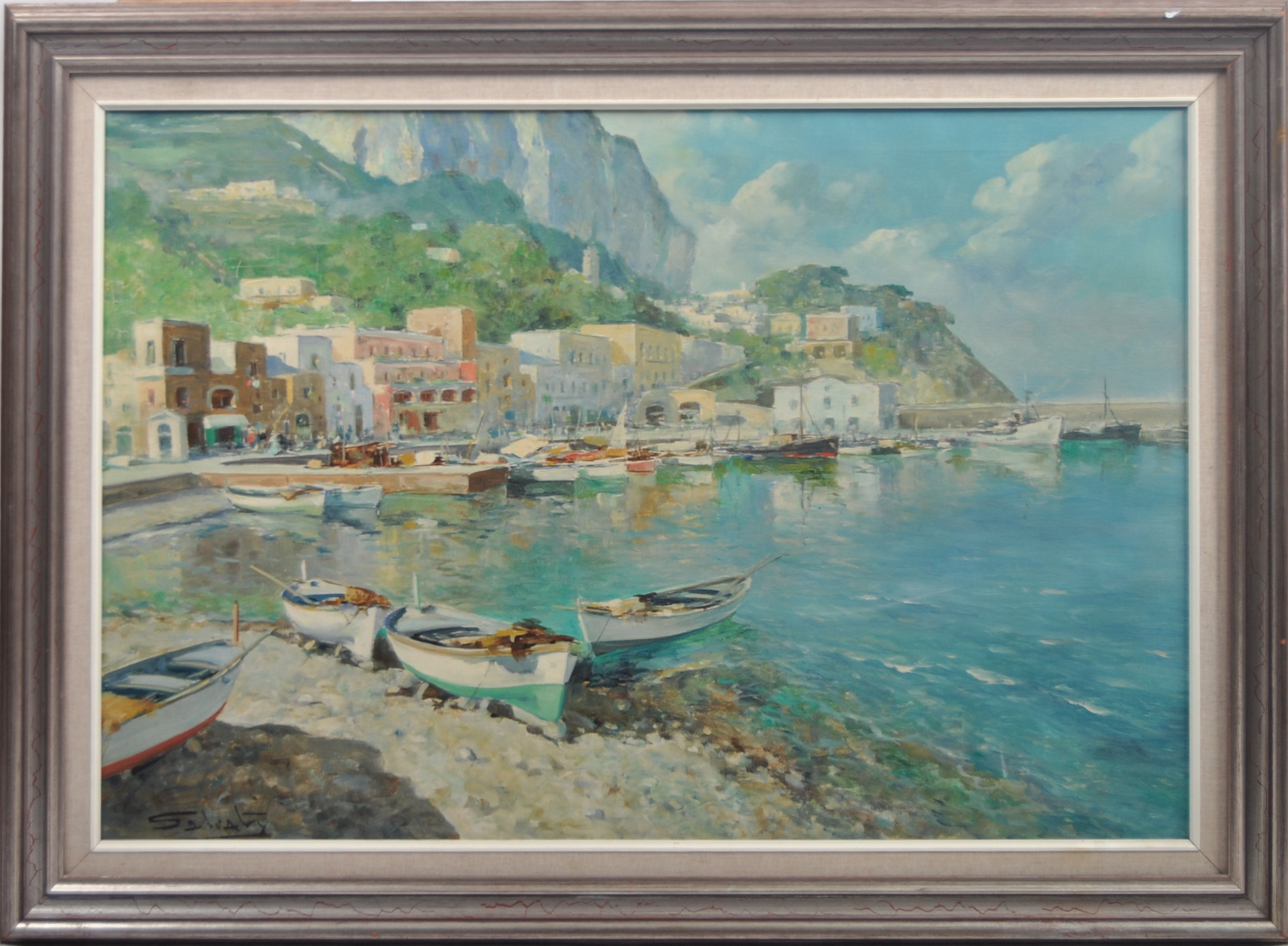 Giuseppe Salvati | SALVATI (1900-1968) - OIL PAINTING DEPICTING CAPRI ...