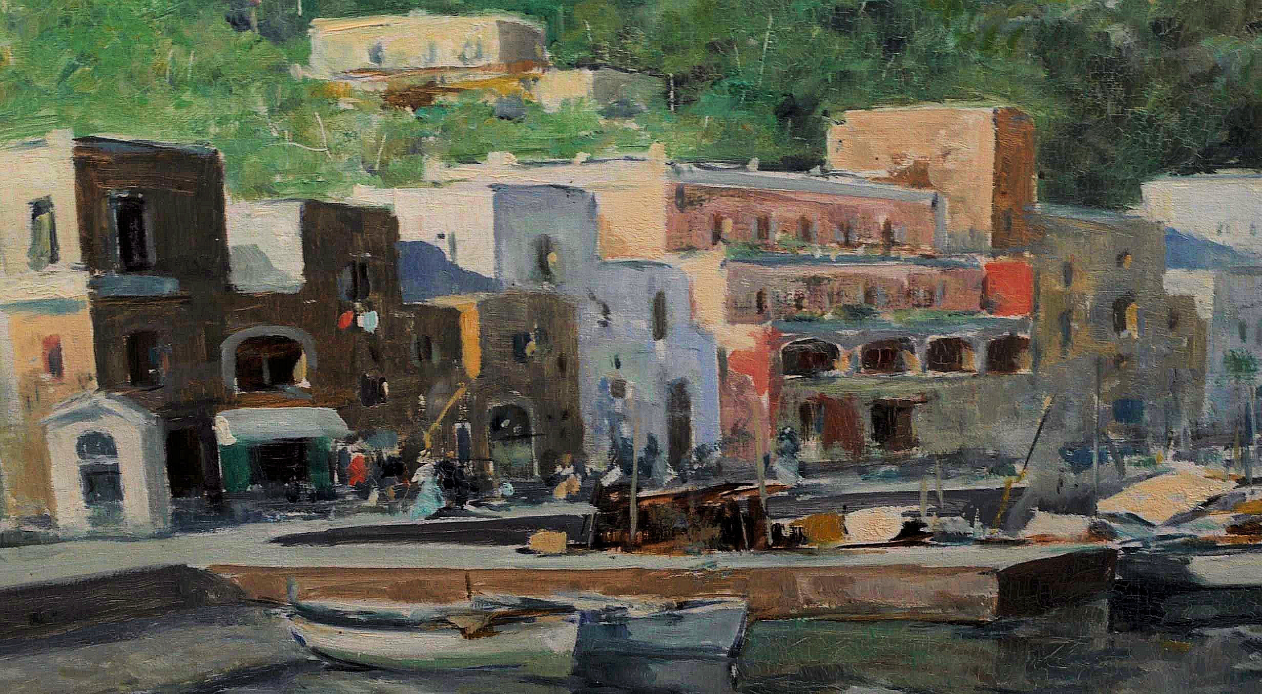 Giuseppe Salvati | SALVATI (1900-1968) - OIL PAINTING DEPICTING CAPRI ...